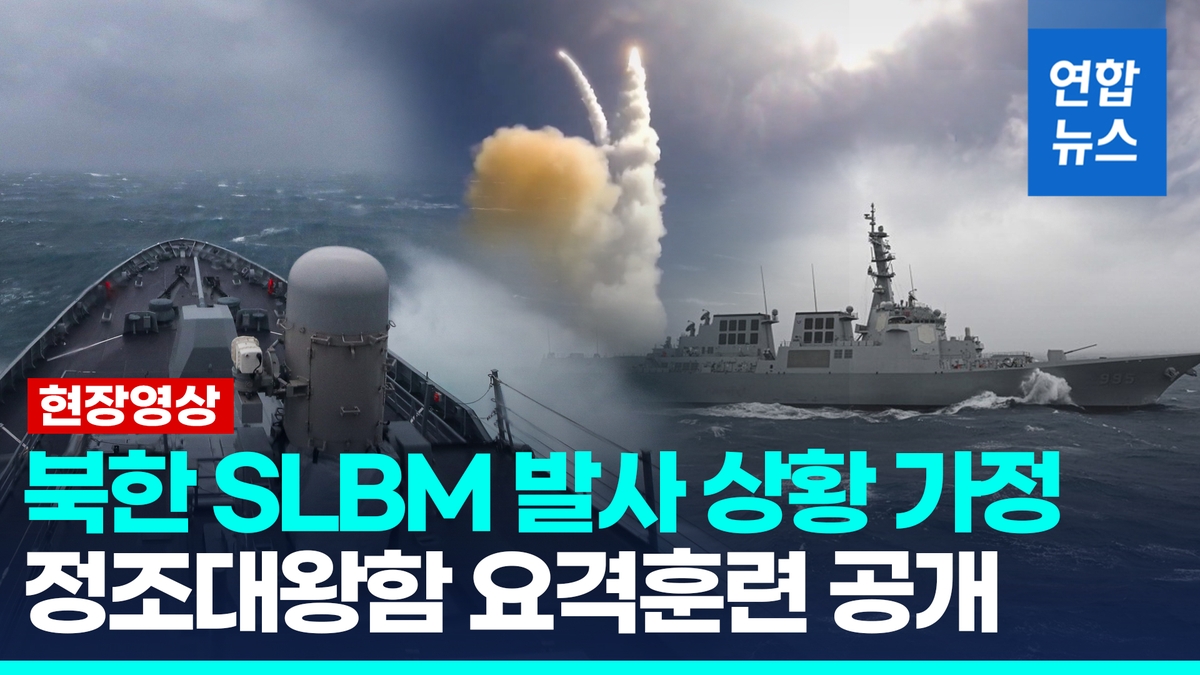 [영상] "SM-3 발사! 타깃 명중!"…정조대왕함 SLBM 요격 훈련 첫 공개 | 연합뉴스