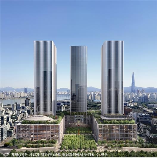 현대차 GBC '105층 1개동→54층 3개동' 변경…서울시 "추가협상" | 연합뉴스