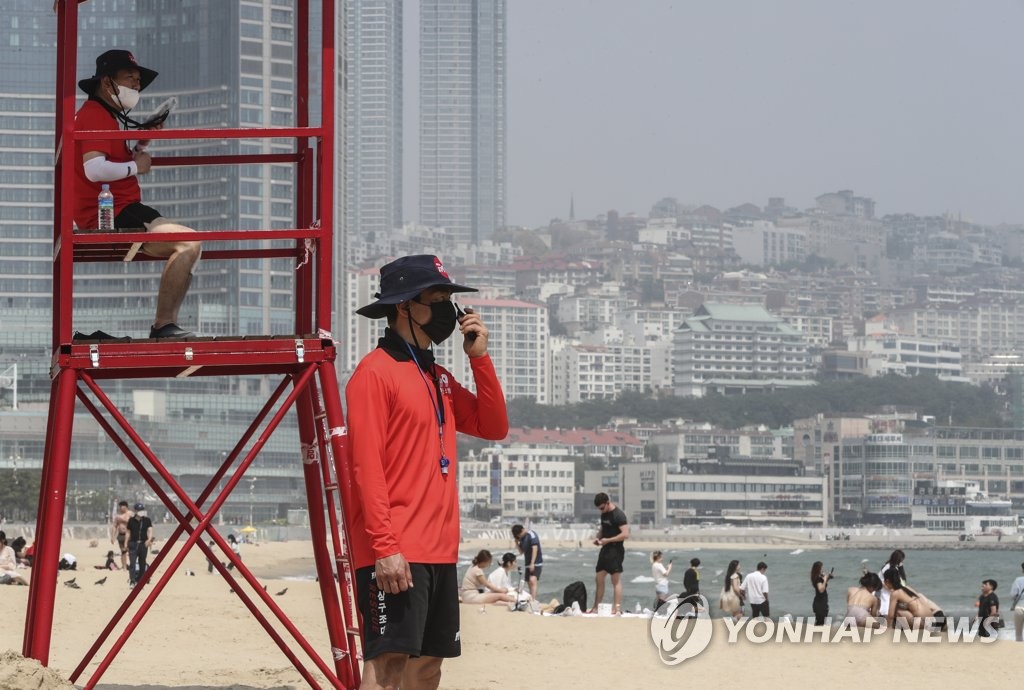 해운대해수욕장 안전관리 요원 연합뉴스 