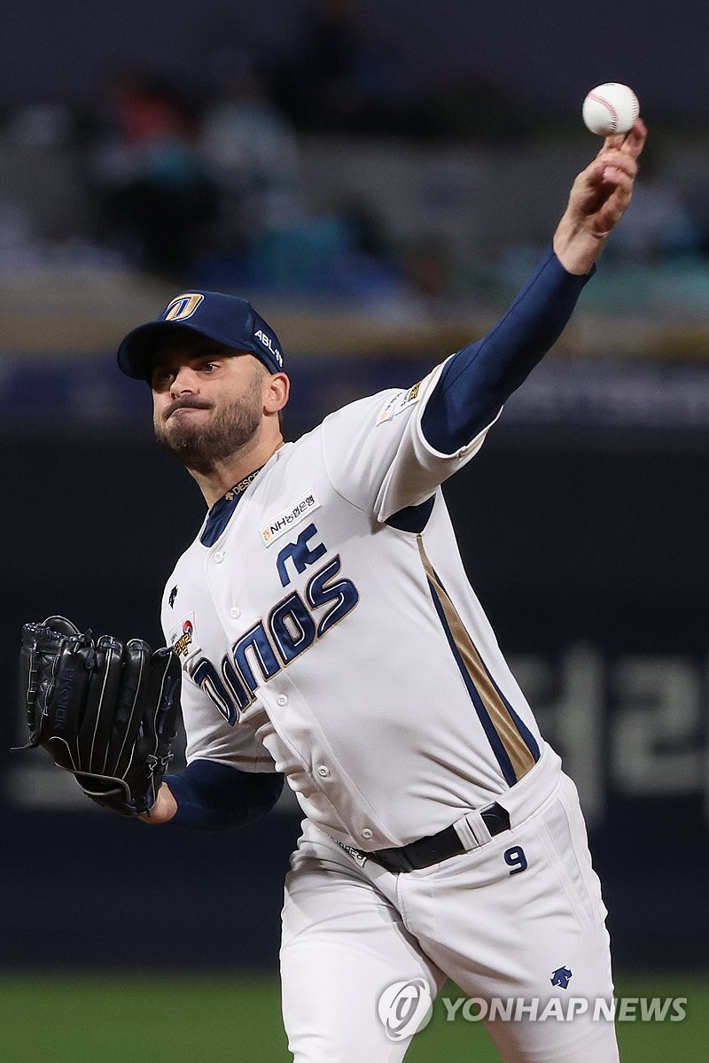 PO 3차전 NC 선발 태너 역투 | 연합뉴스