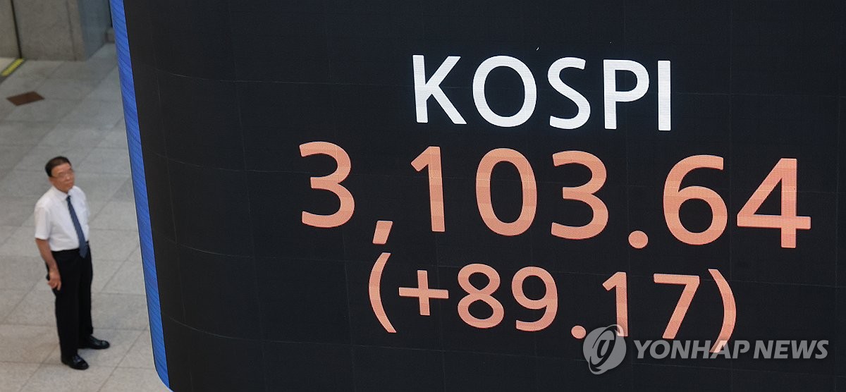 KOSPI rises above 3,100-pt line | Yonhap News Agency
